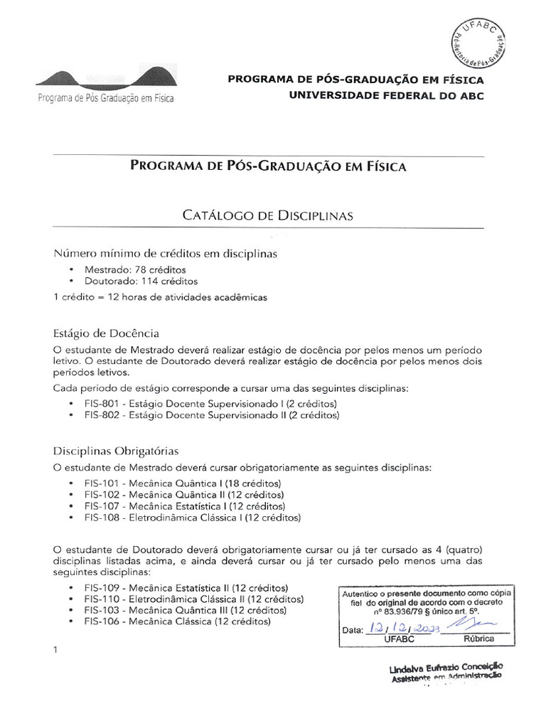 DisciplinasCatalogo v2016 - Image2023 12 12 113111 - Assinado | PDF