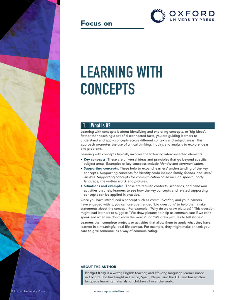 Learning With Concepts Focus Paper | PDF | Learning | Inquiry Based Learning