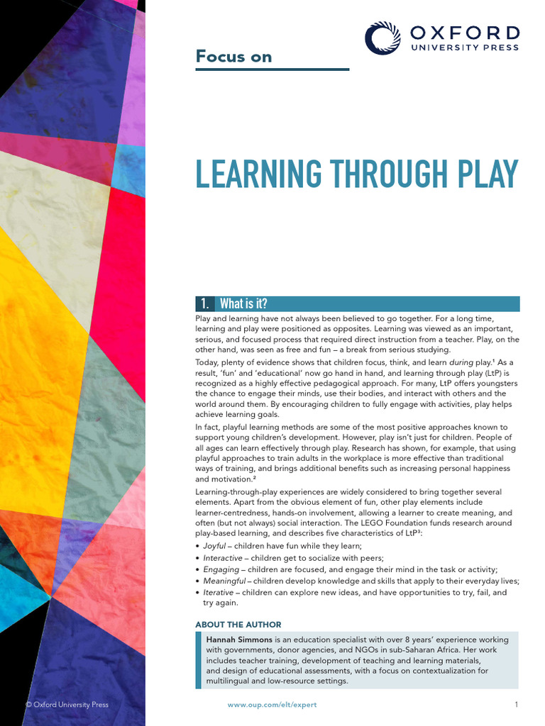 Oup Focus Learning Through Play | Download Free PDF | Learning | Teachers