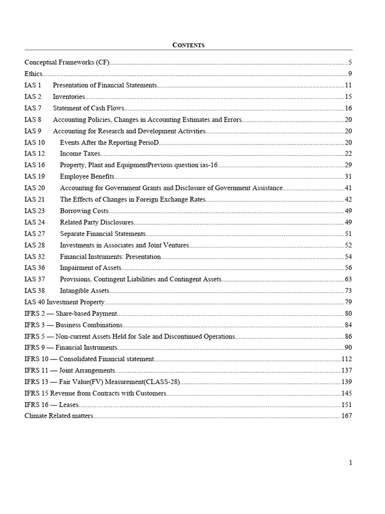 SBR Notes | PDF | International Financial Reporting Standards | Expense