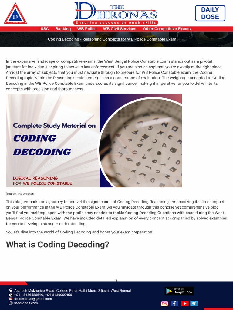 Blog Coding Decoding | PDF