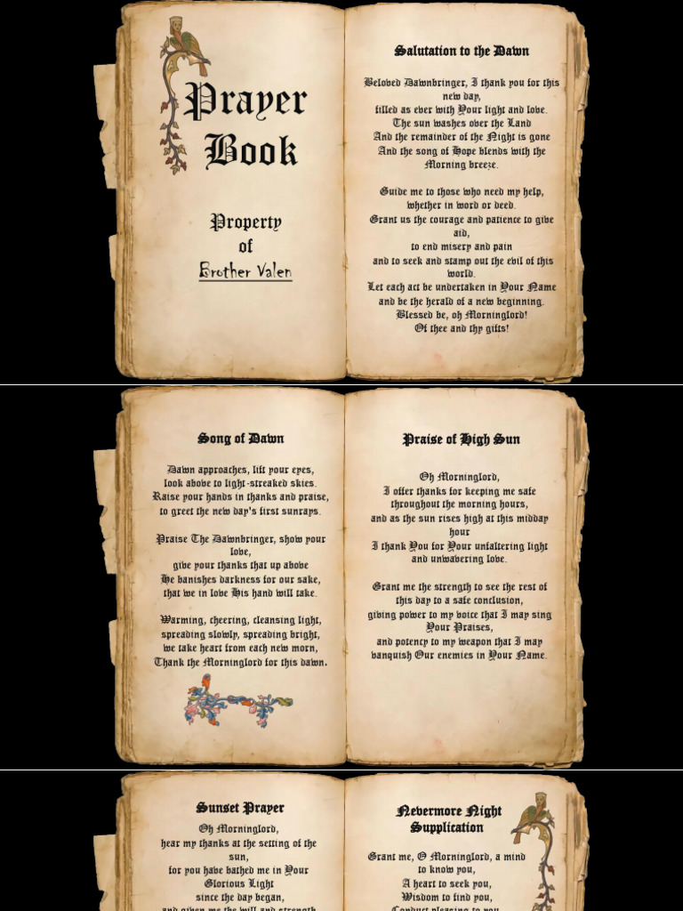 Brother Valen Prayer Book | PDF | Prayer | Dawn