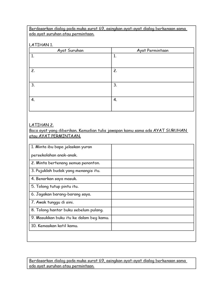 Ayat Suruhan Ayat Permintaan | PDF