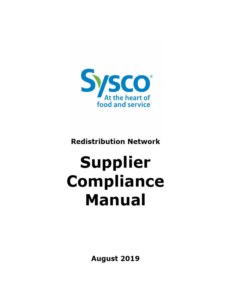 RDC Supplier Compliance Manual August 2019 | PDF | Technology & Engineering