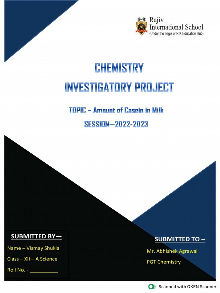 Chemistry Investigatory Project | PDF