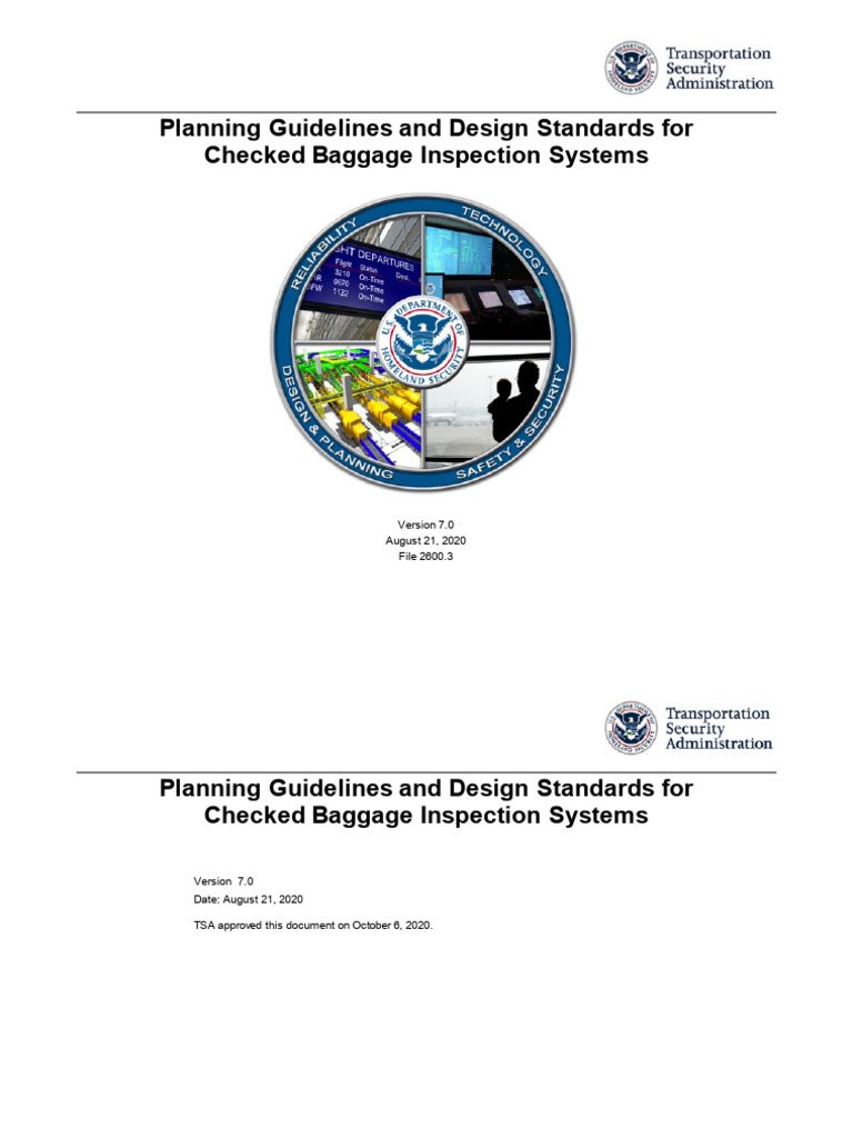 TSA Guidelines for Baggage Inspection Systems | PDF | Transportation Security Administration ...