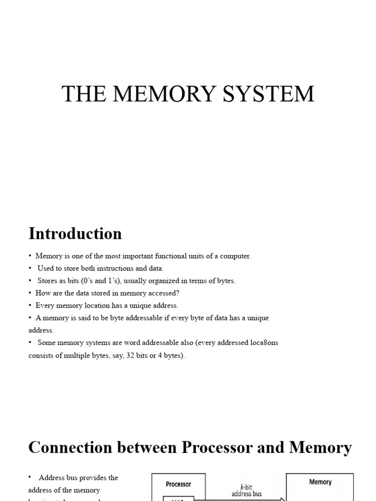 Introduction TO MEMORY SYSYTEM | PDF | Technology & Engineering