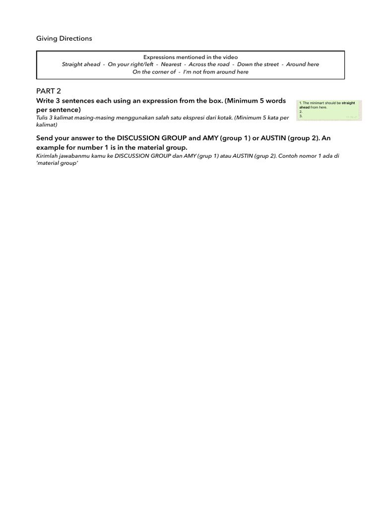Asking & Giving Directions (Part 2) | PDF | Foreign Language Studies | Art