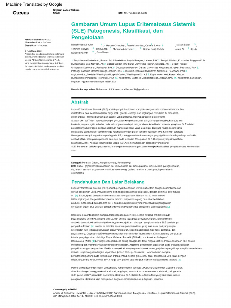 An Overview of Systemic Lupus Erythematosus (2) | PDF