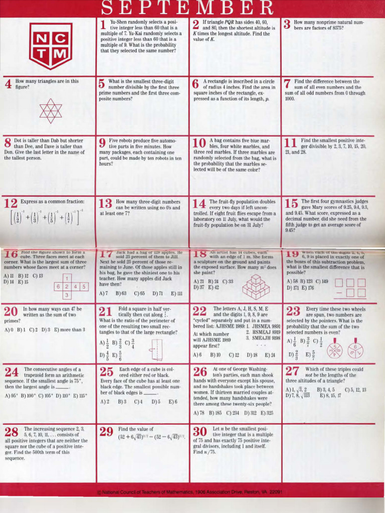 1990 - 9 - Calendar Problems | PDF