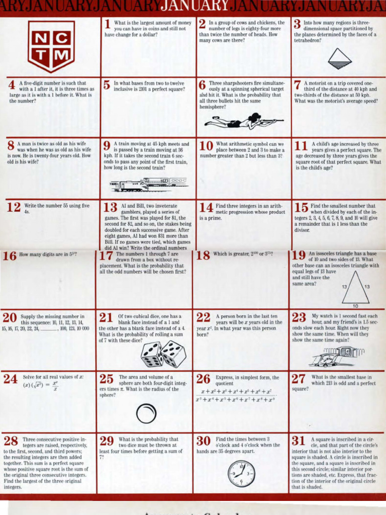 1989 - 1 - Calendar Problems | PDF