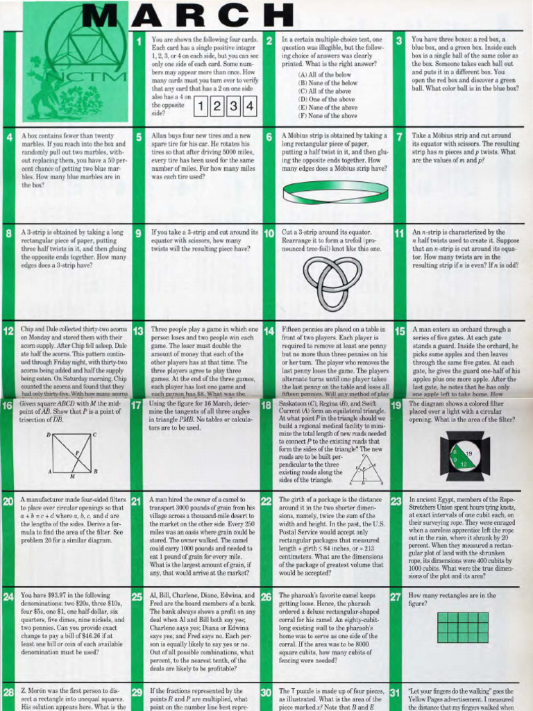 1997 - 3 - Calendar Problems | PDF | Length | Metrology