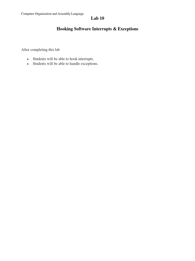 Lab 10 | PDF | Assembly Language | Pointer (Computer Programming)