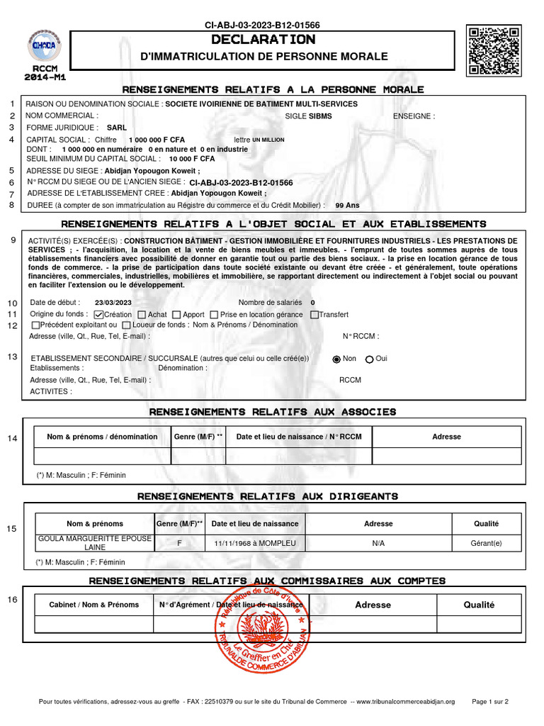 RCCM - 194480 - Ci Abj 03 2023 B12 01566 | PDF