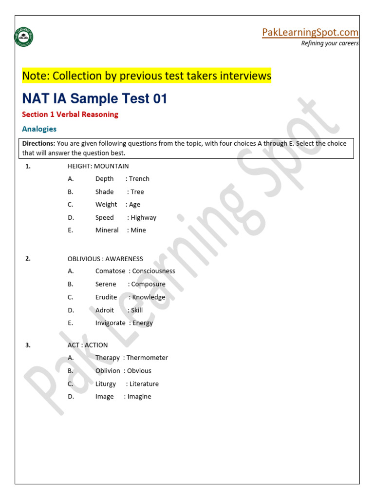 NTS NAT Sample Paper | Download Free PDF | Interest | Galaxy NTS NAT Sample Paper | Download Free PDF | Interest | Galaxy