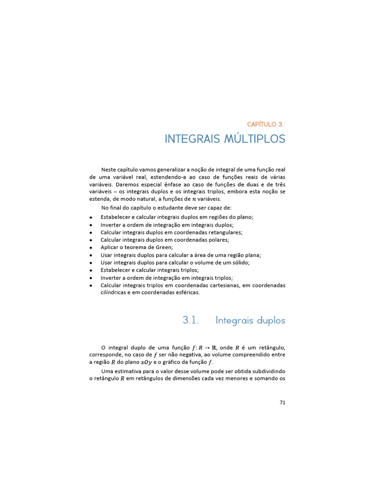 Integrais Multiplos Exemplos Exercicios | PDF | Integrante | Cálculo