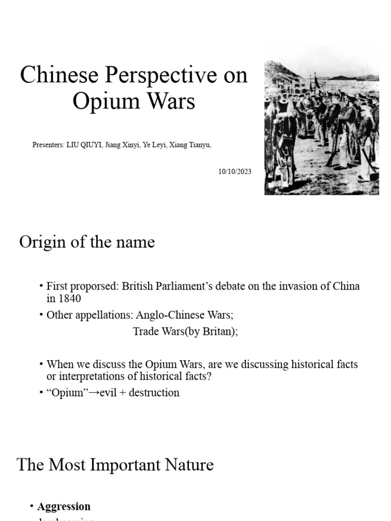 Chinese View on the Opium Wars | PDF | International Relations | China