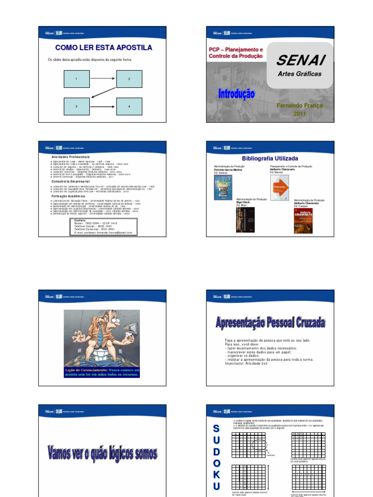 Pcp Planejamento E Controle Da Produção Apostila Parte 1 Pdf