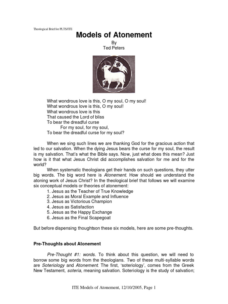 ite_models_atonement | PDF | Jesus | Sacrifice
