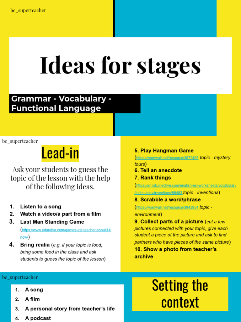 Ideas For Stages | PDF