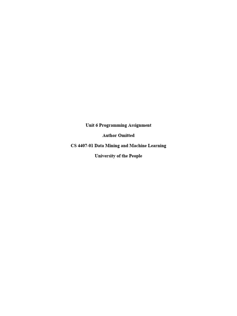 Unit 6 Programming Assignment | PDF Unit 6 Programming Assignment | PDF