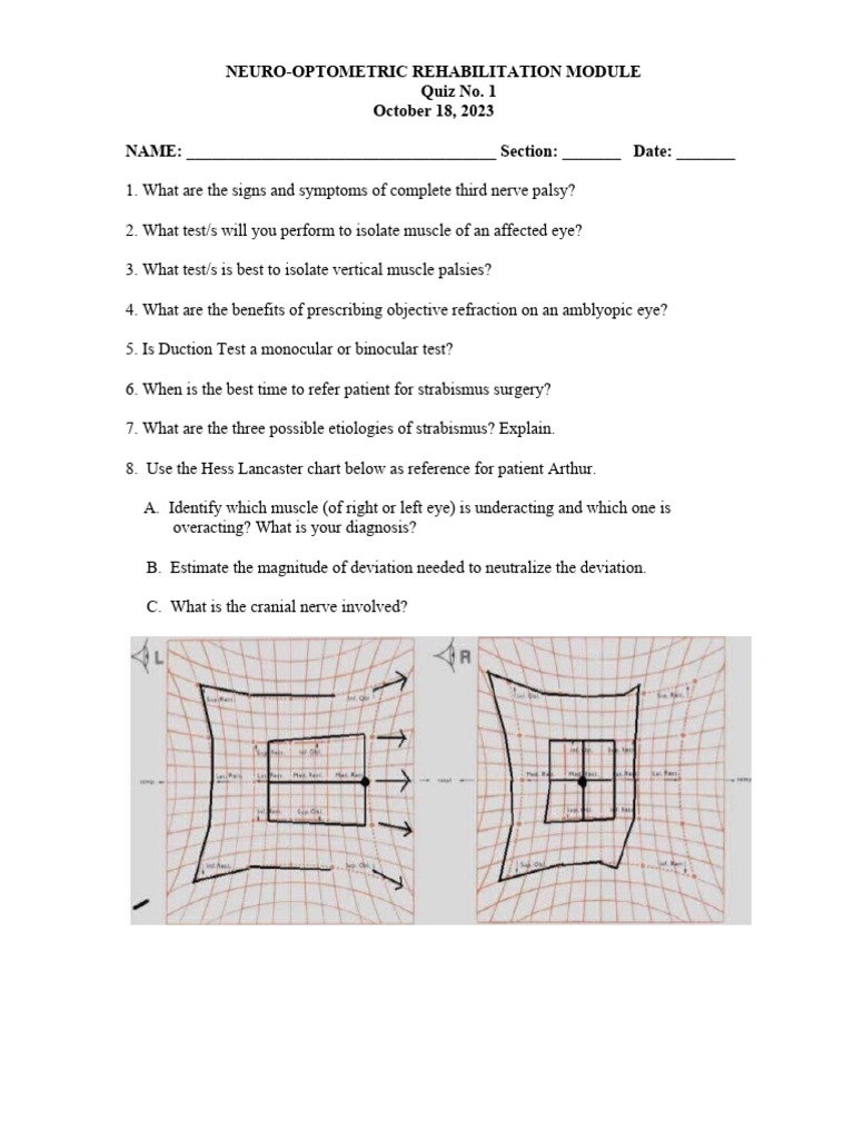 Mcu Neuro Quiz 1 | PDF | Teaching Methods & Materials | Wellness