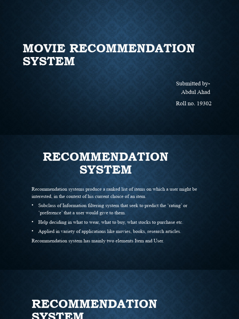 Movie Recommendations | PDF | Applied Mathematics | Information Science