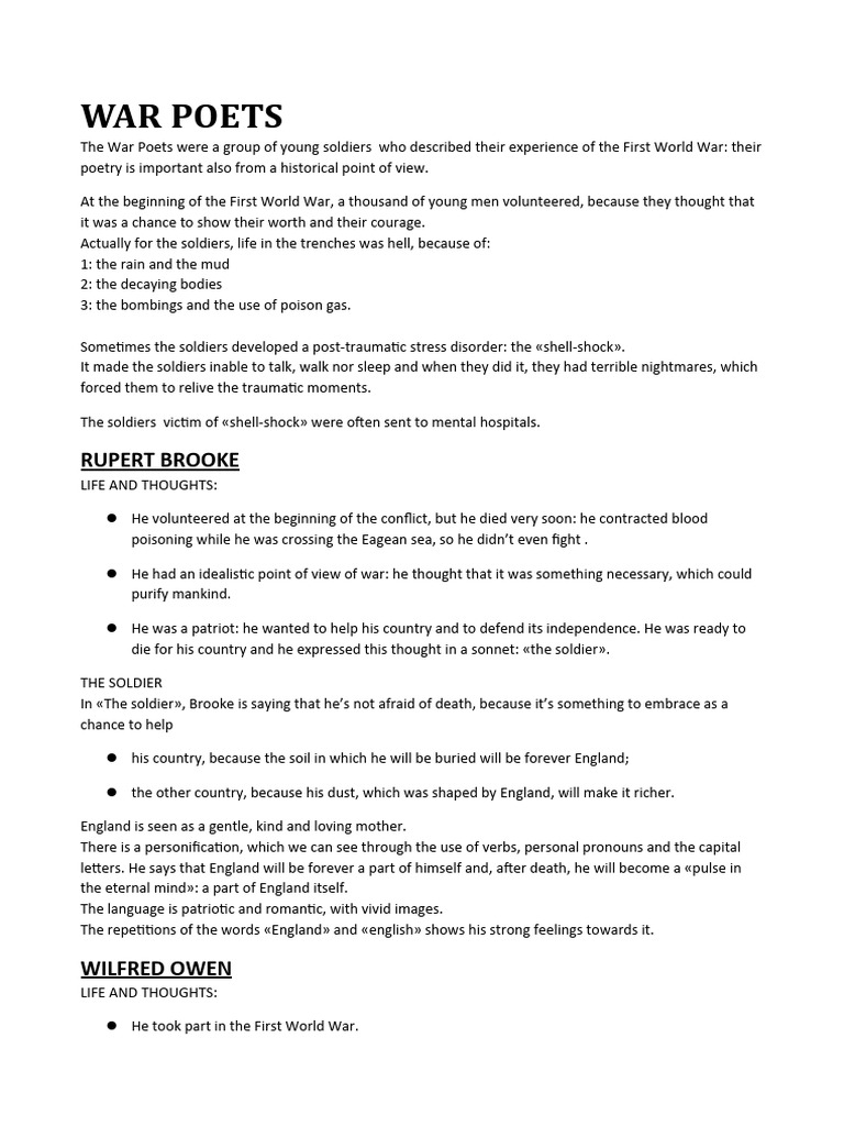 War Poets | PDF
