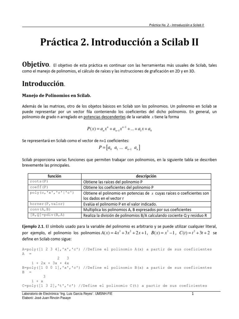 Practica2 LCA1 Scilab | PDF | Sistema coordinado | Color