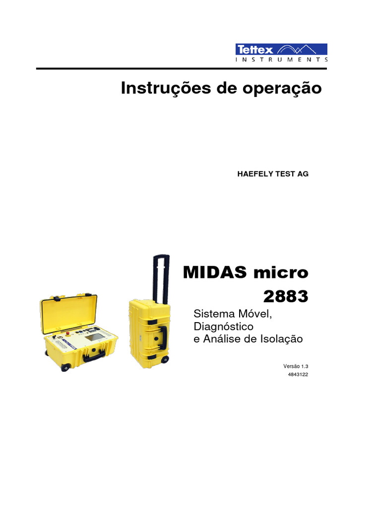 Manual do MIDAS Micro 2883 | PDF | Bens manufaturados | Metrologia