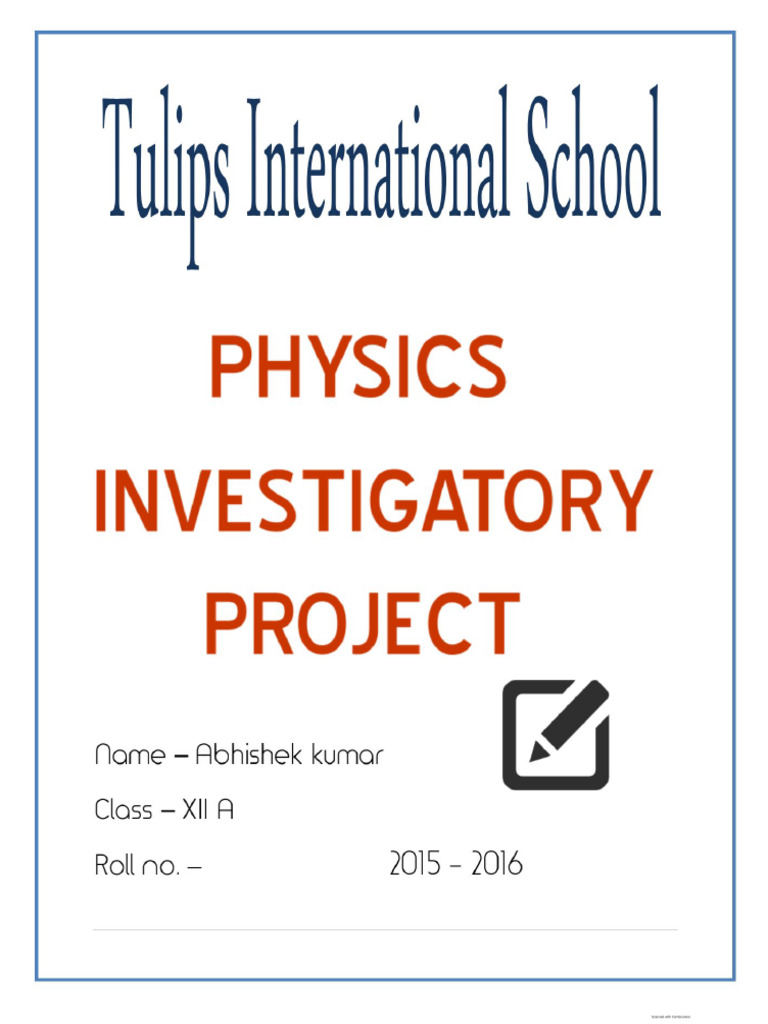 Physics Project | PDF