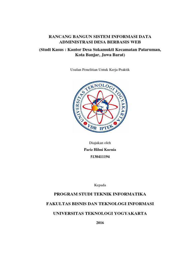 Rancang Bangun Sistem Informasi Data Administrasi Desa Berbasis Web | PDF