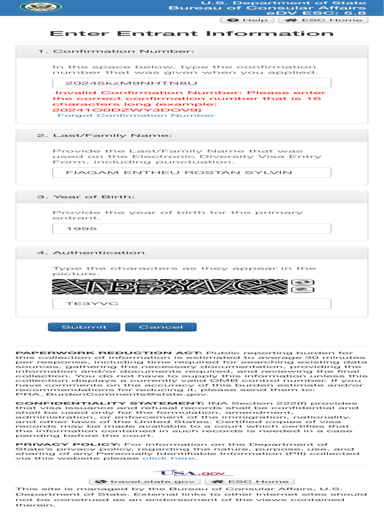Entrant Status Check Web Site | PDF | Travel Visa | Information