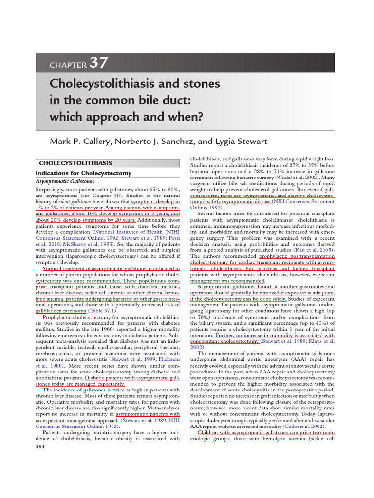 CBD Stones, Which Approach When | PDF