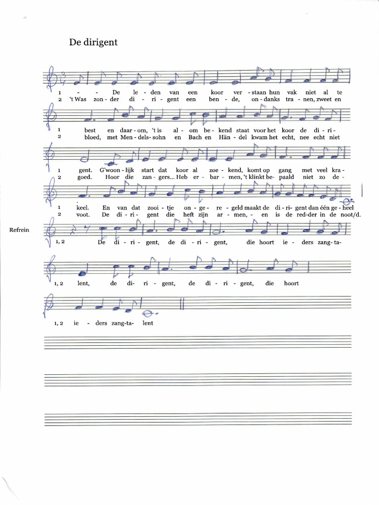 De Dirigent Bladmuziek | PDF
