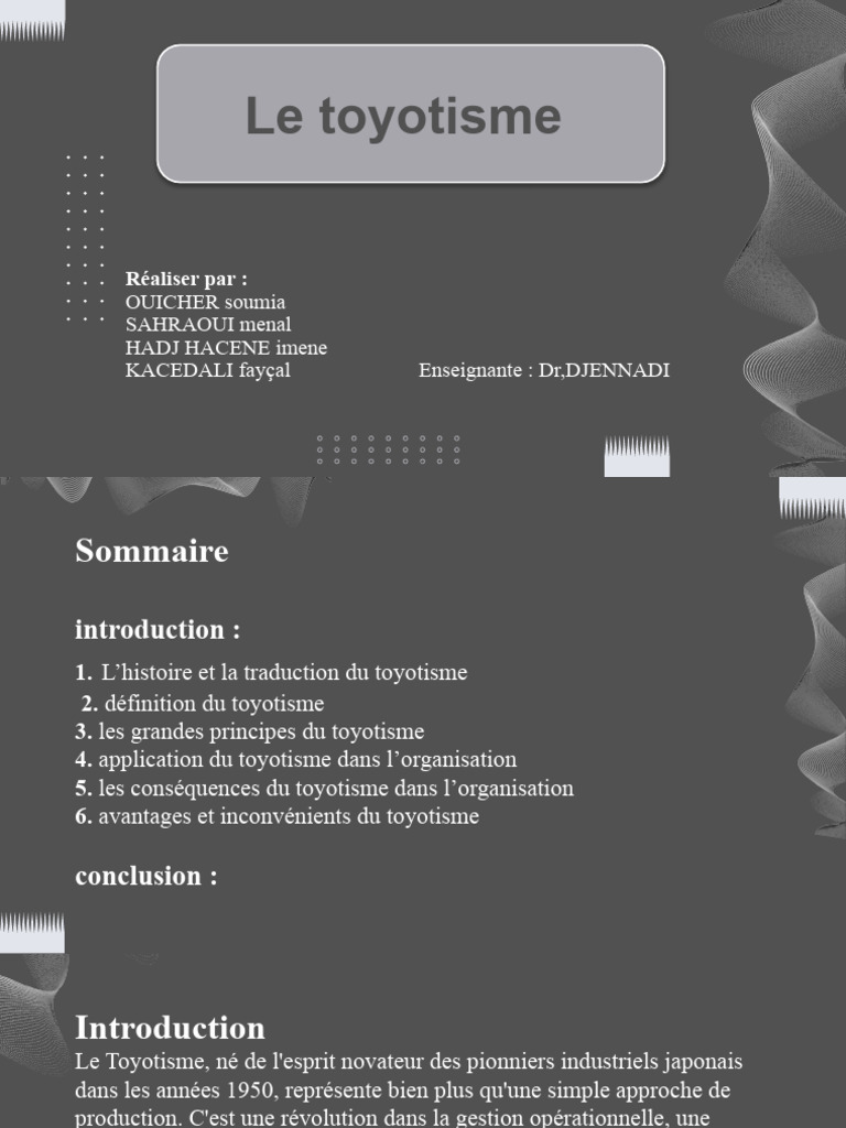 Comprendre le Toyotisme en 6 points | PDF | Lean (production) | Économie