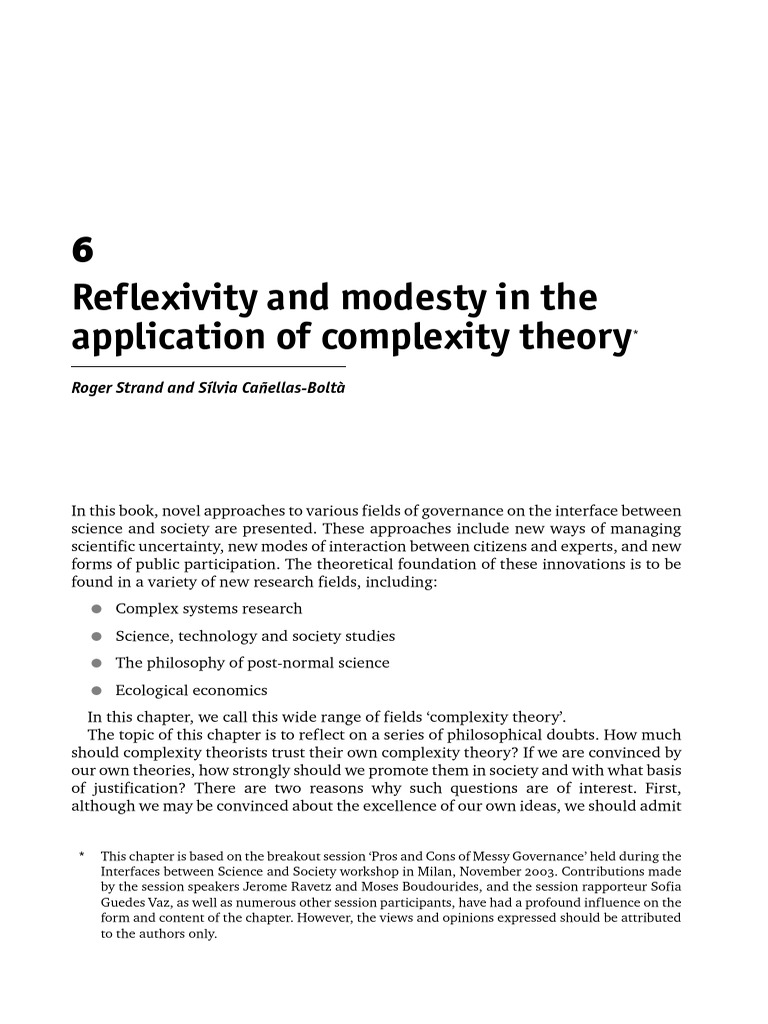 Reflexivity and Modesty Strand and Cañellas-Boltà | PDF | Epistemology | Theory