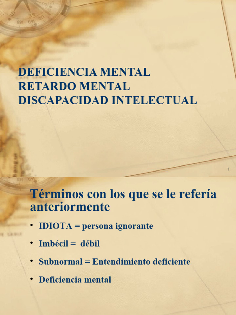 Definición y Clasificación del Retardo Mental | PDF | Discapacidad ...