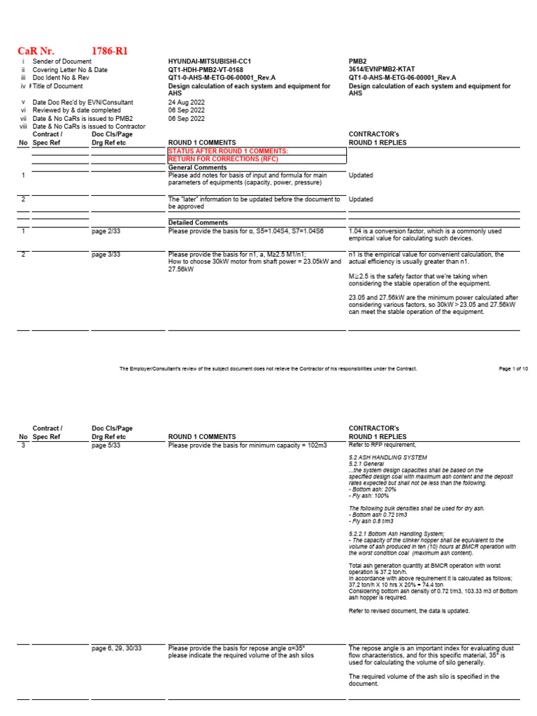 Contractor Responsibilities in AHS Design Review | PDF | Fly Ash | Ton