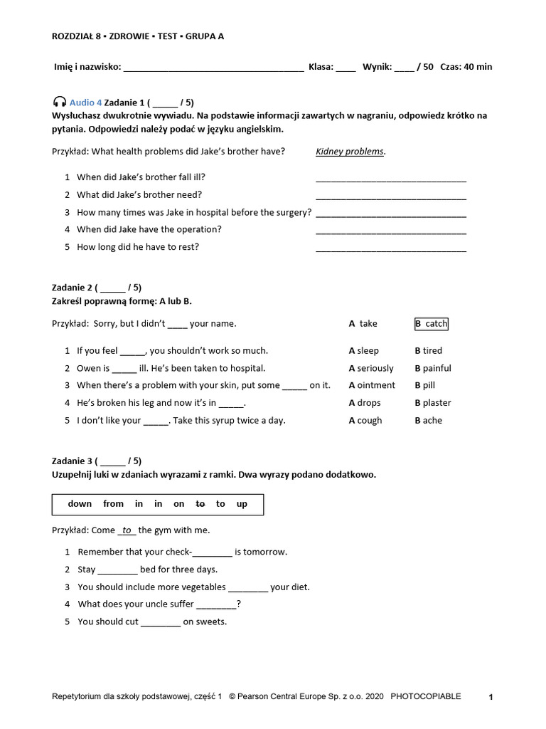 Repet cz1 U8 Test A | PDF