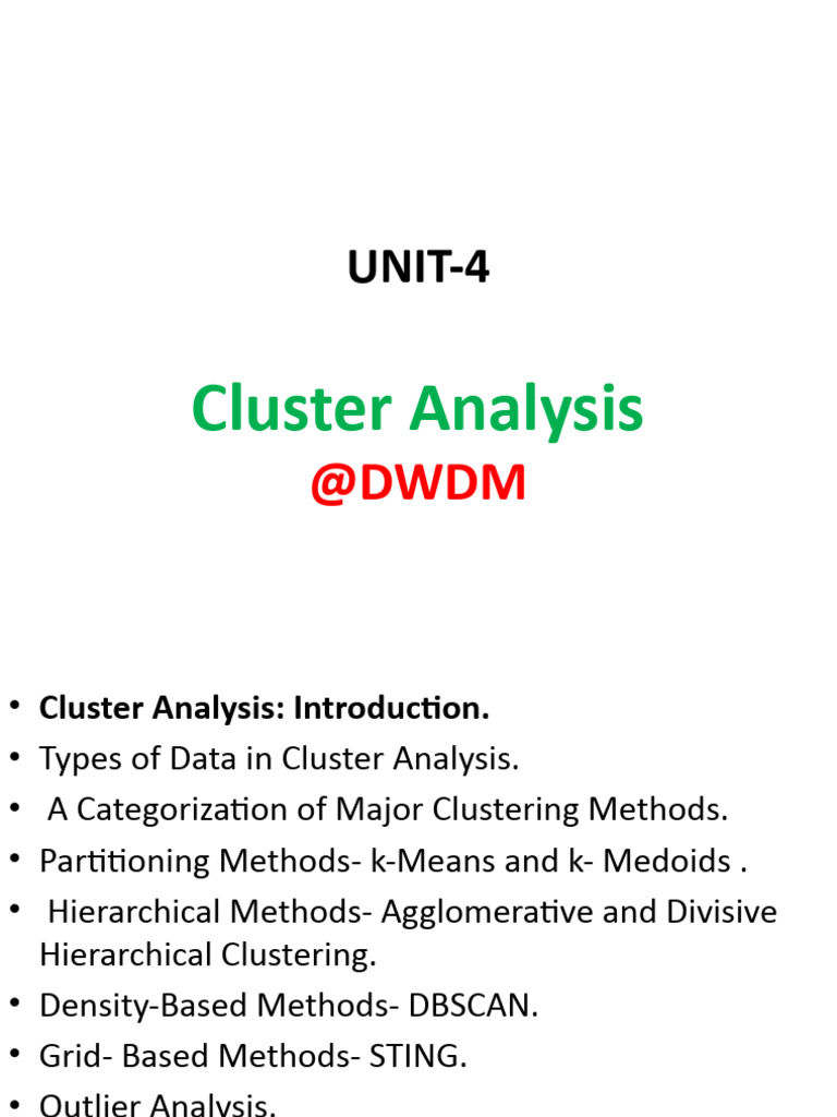 Unit 4@DWDM | PDF