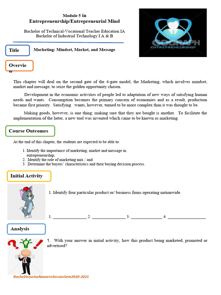 Module 5 in Entrep | PDF | Marketing | Consumer Behaviour