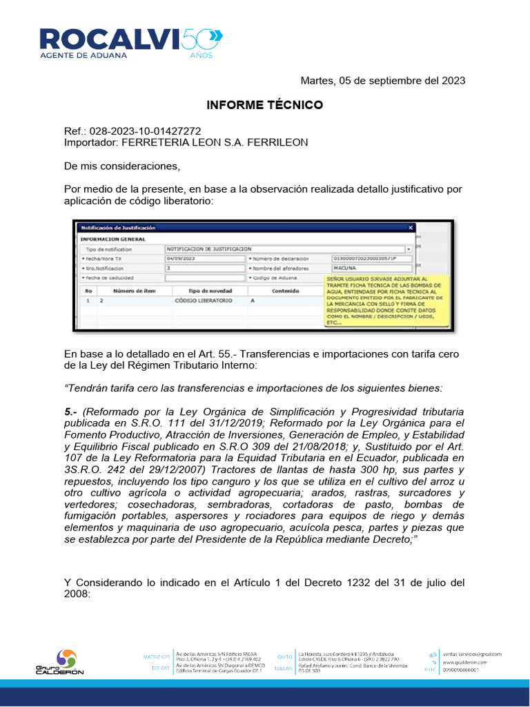 Informe Iva - Guañadora - Bomba | PDF