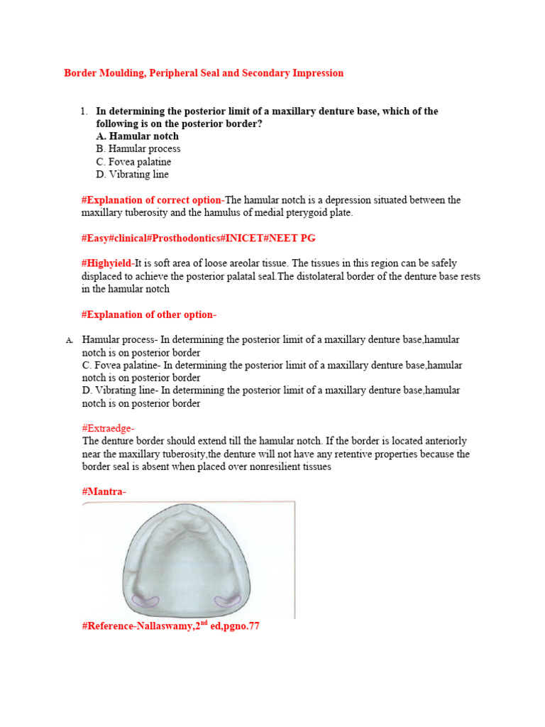 Border Moulding | PDF | Dentures | Tongue
