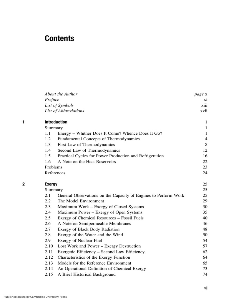 05.0 PP VII Ix Contents | PDF | Exergy | Nature