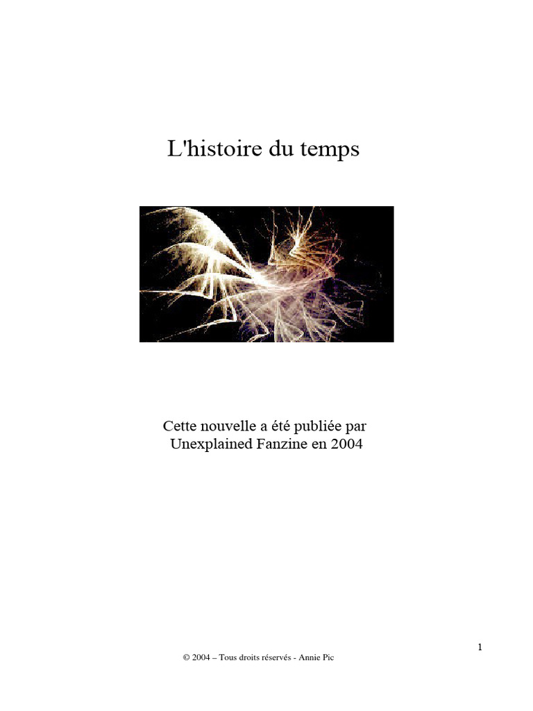 Lhistoire Du Temps 0 | PDF