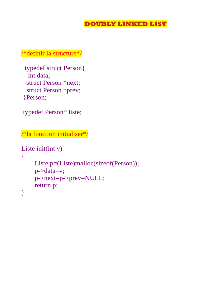 Doubly Linked List | PDF | Computers