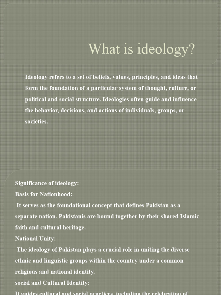 What is Ideology | PDF | Two Nation Theory | Urdu