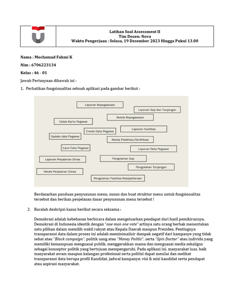 Soal Latihan Assesment 2 DPL | PDF