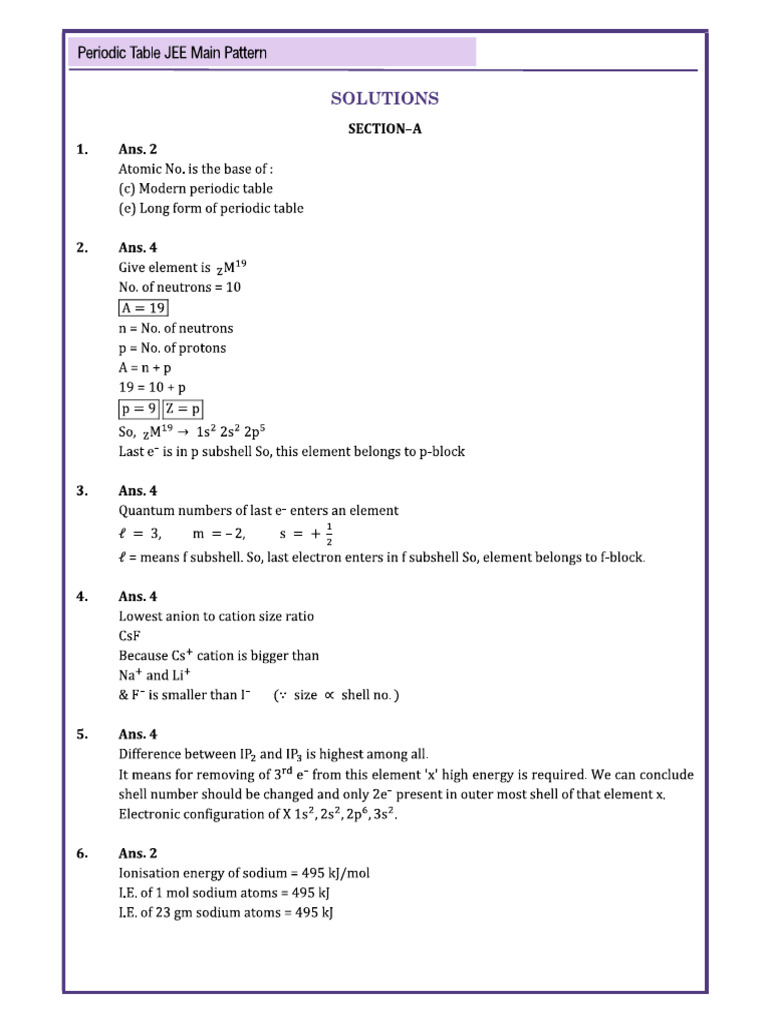 Peridotic Table | PDF